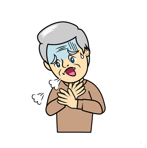 Difficulty Breathing Cartoon