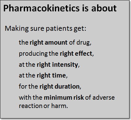 Pharmacokinetics I